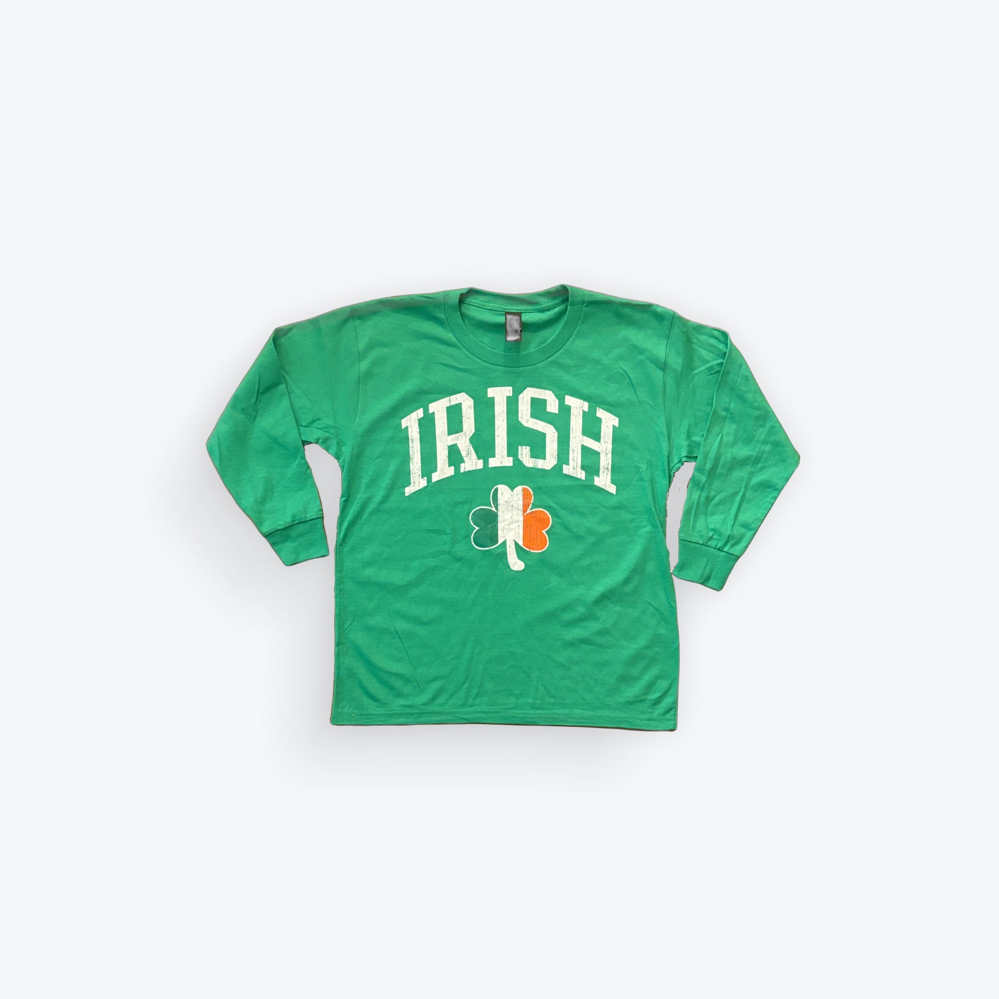 Irish Tri-Color Shamrock Youth L/S T-Shirt | THE KERRY COTTAGE
