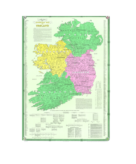 Ancestral Map of Ireland | THE KERRY COTTAGE